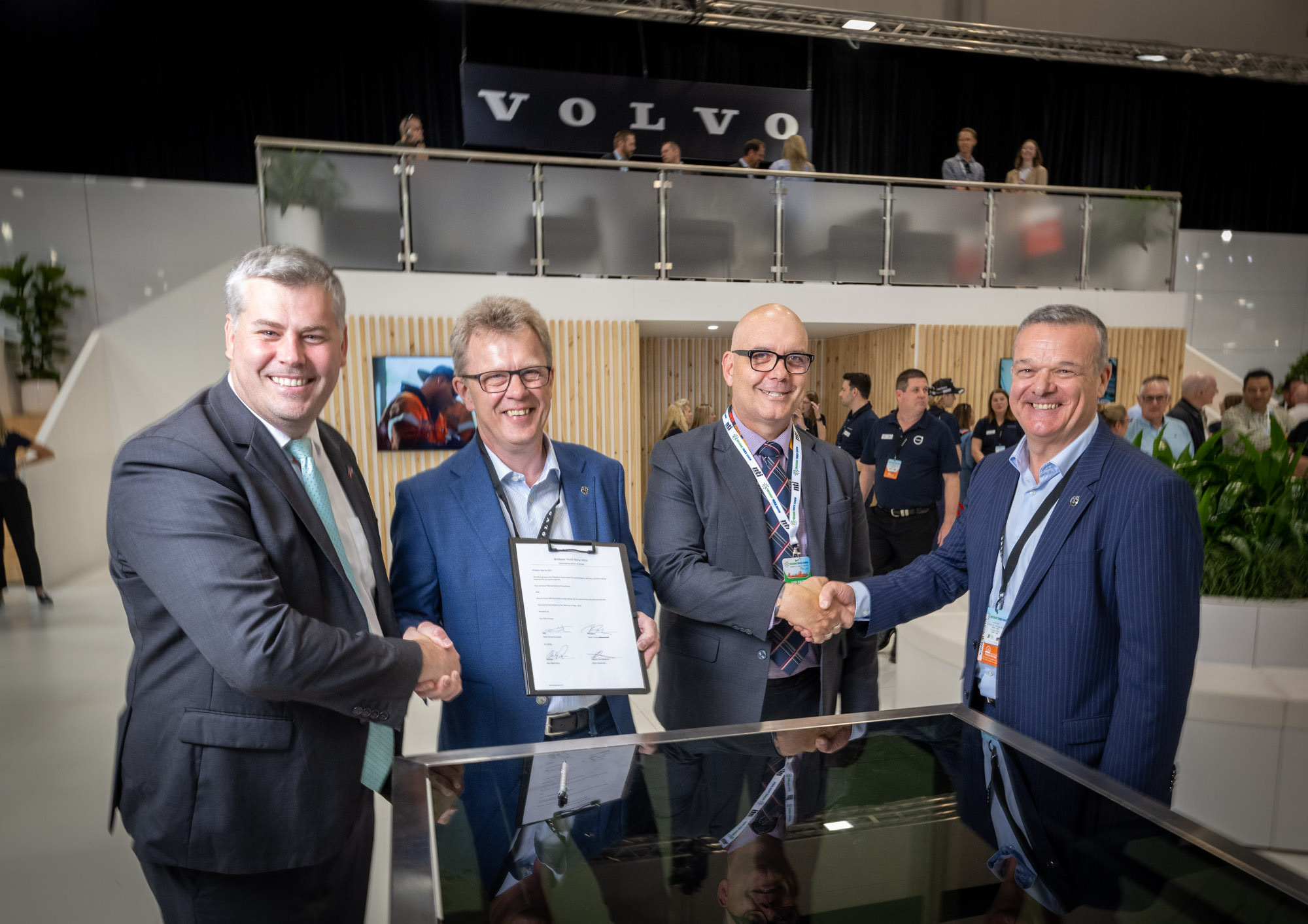 Hon. Mark Ryan, Roger Alm, Adam Stevenson and Martin Merrick_Volvo ...